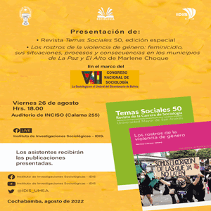 El IDIS presenta Temas Sociales 50 e investigación sobre feminicidios ...